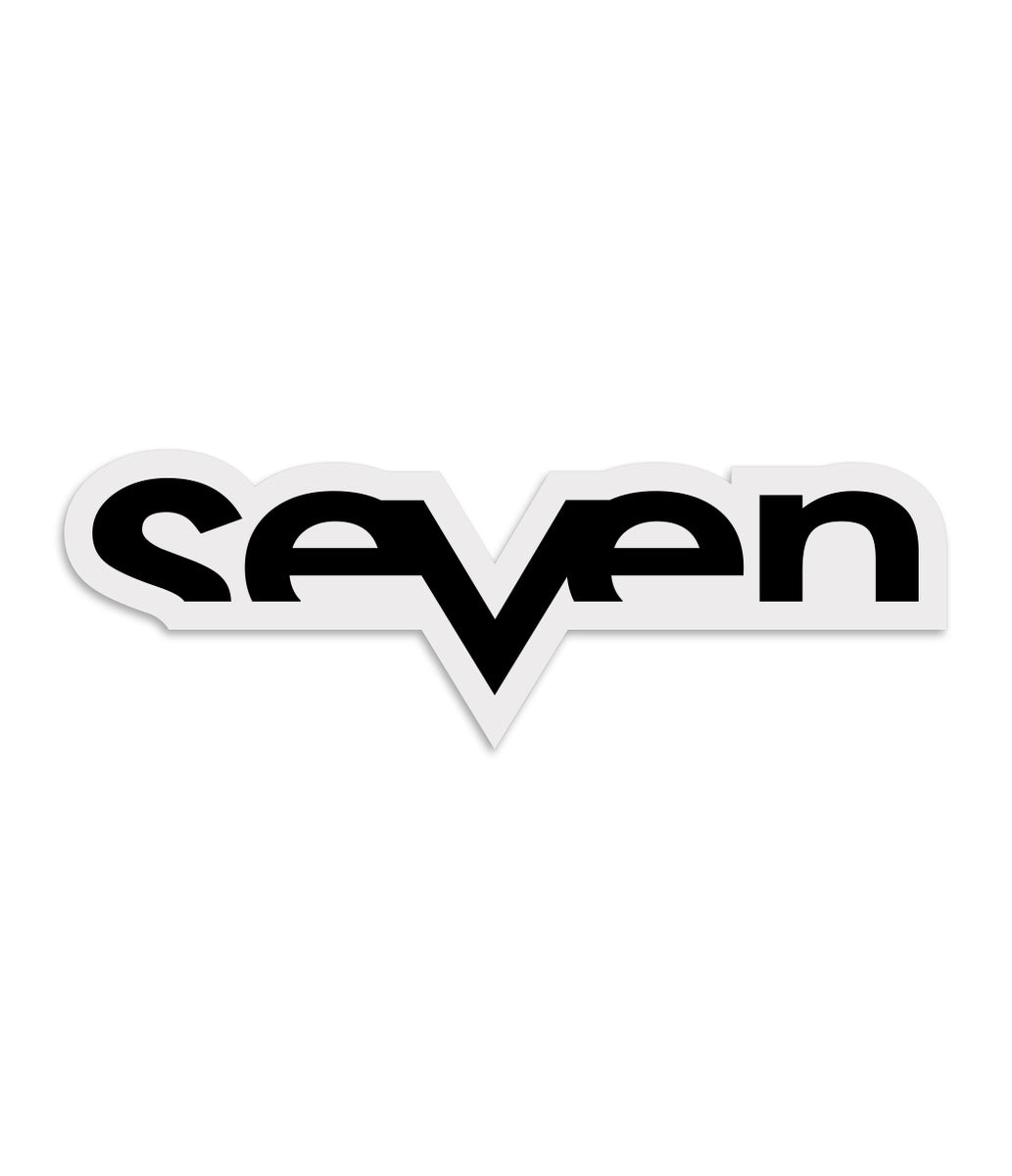 BRAND 12" STICKER BLACK – Seven MX